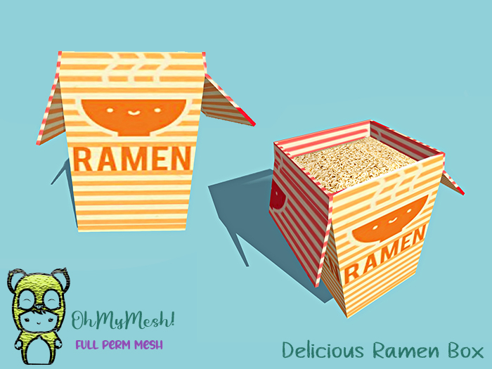 Second Life Marketplace - OhMyMesh! Delicious Ramen Box - Full Perm Mesh